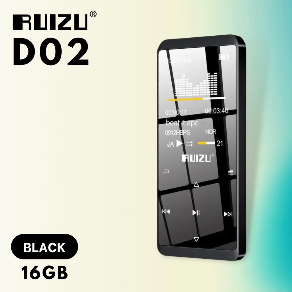 Jual RUIZU D02 MP3 Player Bluetooth HiFi Digital Audio Player ...