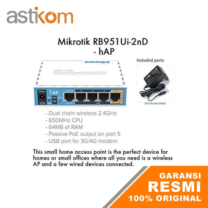 Jual Mikrotik RB951Ui-2nD hAP with enclosure | Shopee Indonesia