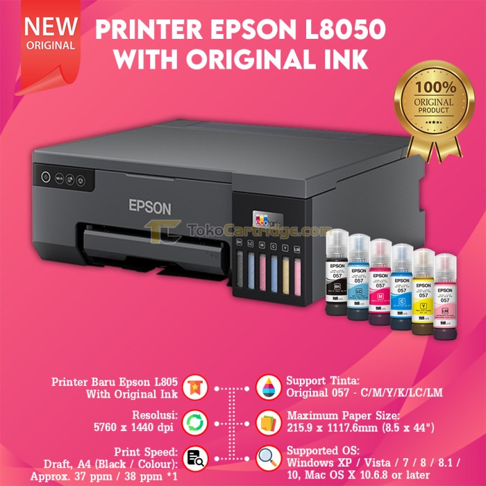 Jual Printer Epson L8050 L 8050 Photo Wifi Pengganti Printer Epson L805 | Shopee Indonesia