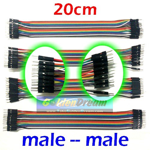 Jual Kabel Jumper Male - Male Breadboard Arduino Wire Bread Board Cable ...
