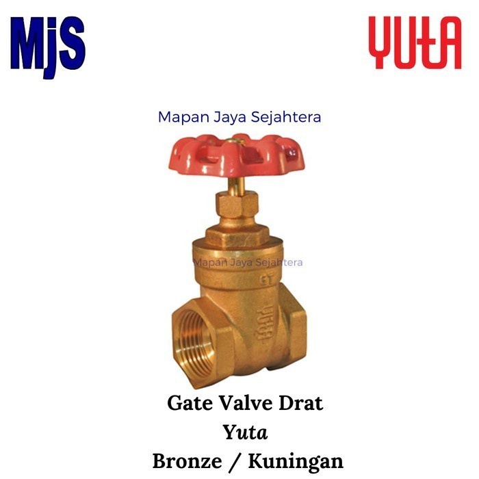 Jual Gate Valve Screw YUTA Dia. 1 1/2" / Kran Drat Kuningan (Brass ...