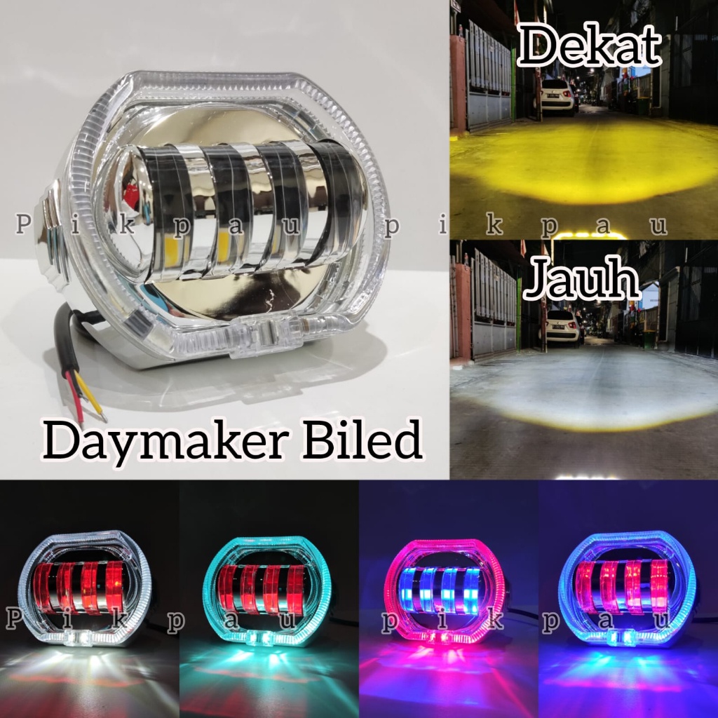 Jual Lampu Tembak LED Daymaker Biled + Shroud 8D 4 Lensa Original Super ...