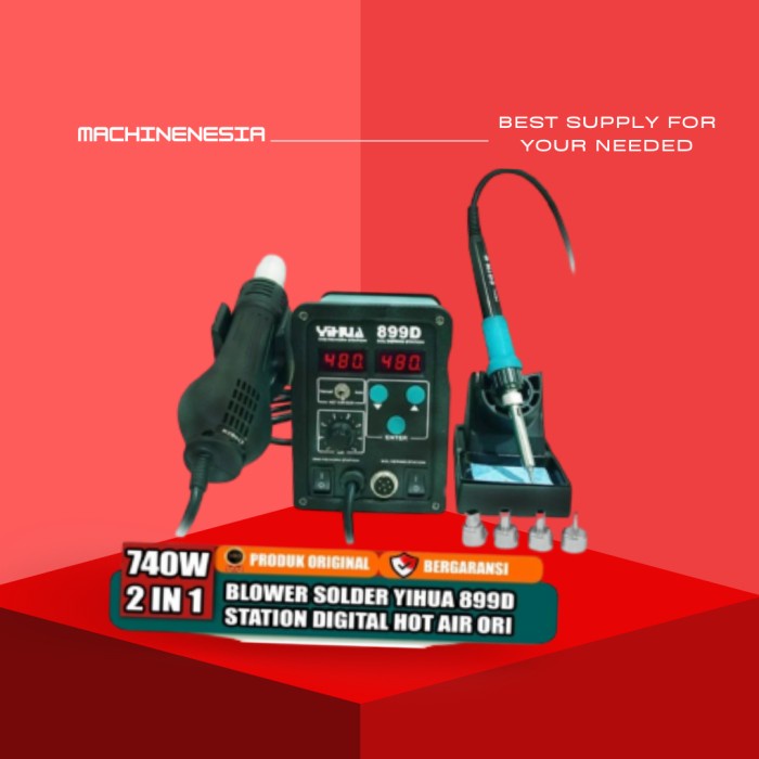 Jual BLOWER UAP HP DIGITAL + SOLDER STATION 2 IN 1 YIHUA 899D MODEL ...