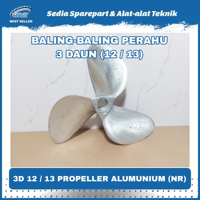 Jual KIPAS PERAHU BALING BALING KAPAL 3 DAUN 12/13 PROPELLER ALUMUNIUM ...