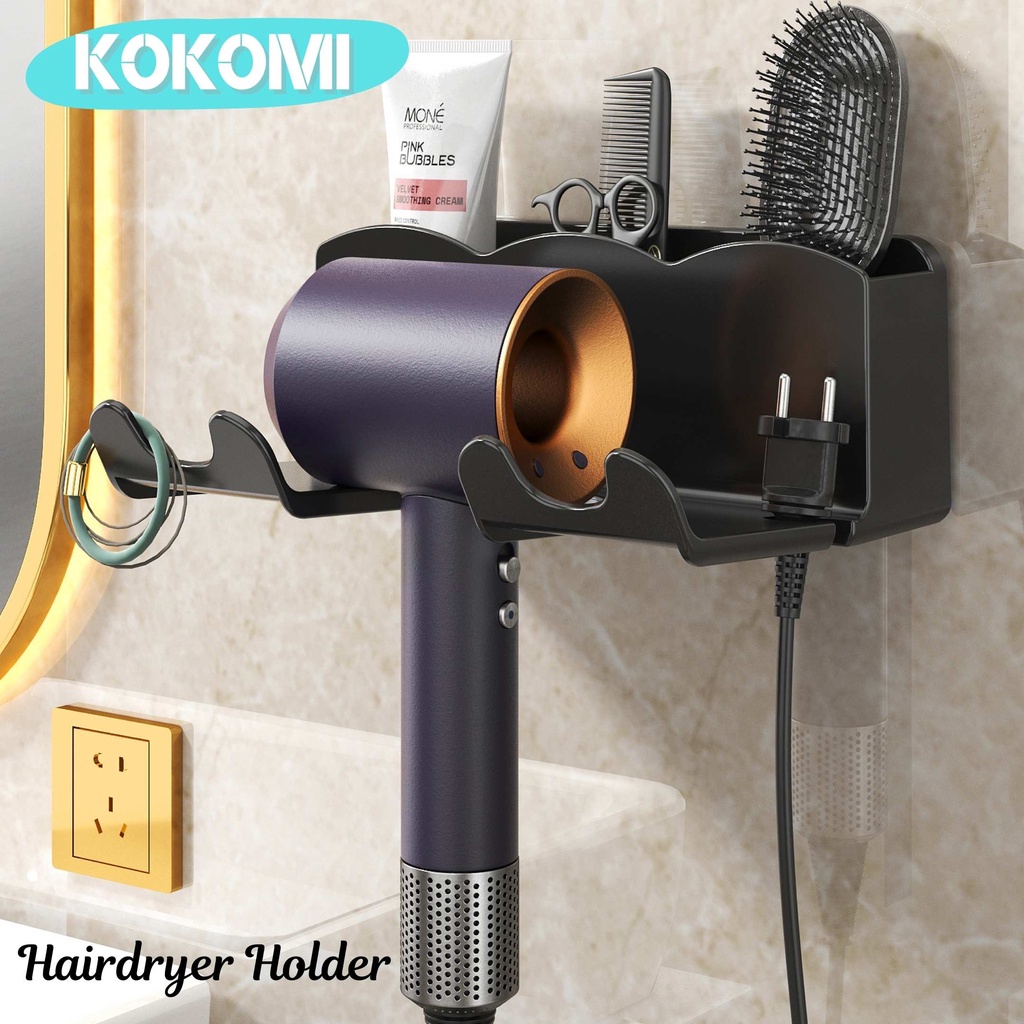 Jual KOKOMI Hair Dyer Rack Gantungan Hairdryer Dinding Cantolan Holder Hook Rak Tempat Pengering ...