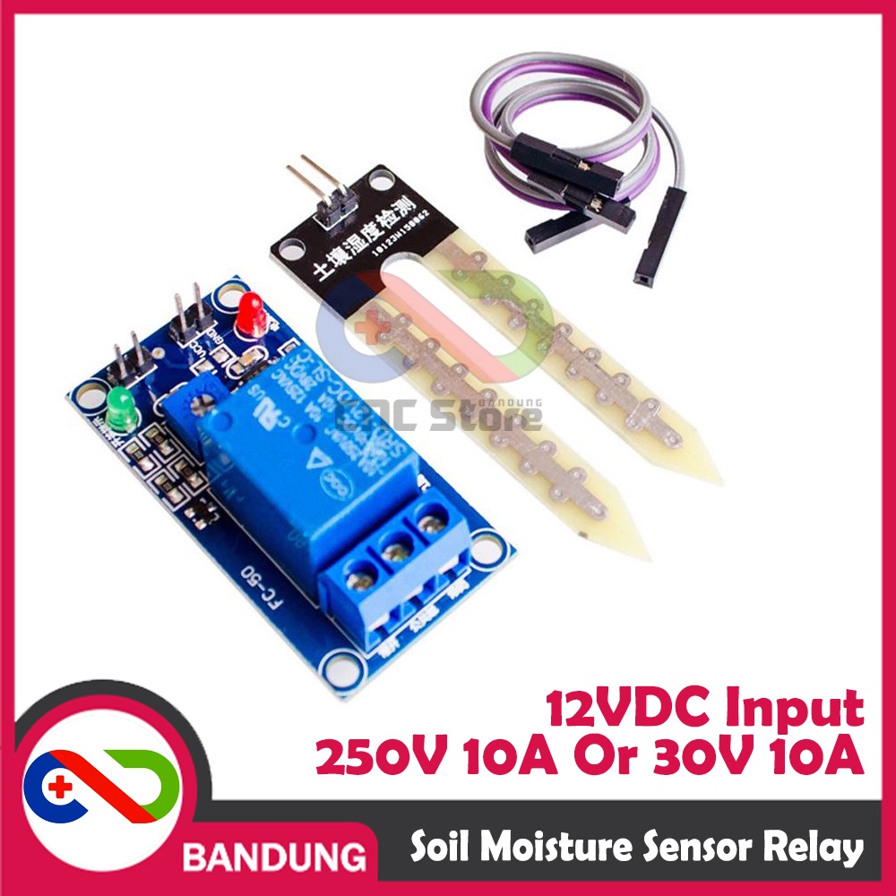 Jual SOIL MOISTURE SENSOR RELAY CONTROL MODULE 12V | Shopee Indonesia