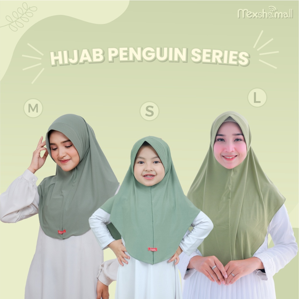 Jual Jilbab Instan Jersey Premium-Jilbab Bergo Jersey Pinguin Series Premium Size SML (COD ...