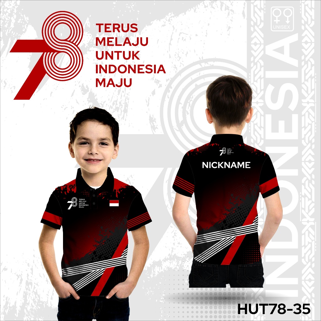 Jual Kaos polo hut kemerdekaan ri ke 78 2023 anak baju dirgahayu indonesia merdeka 17an Best ...