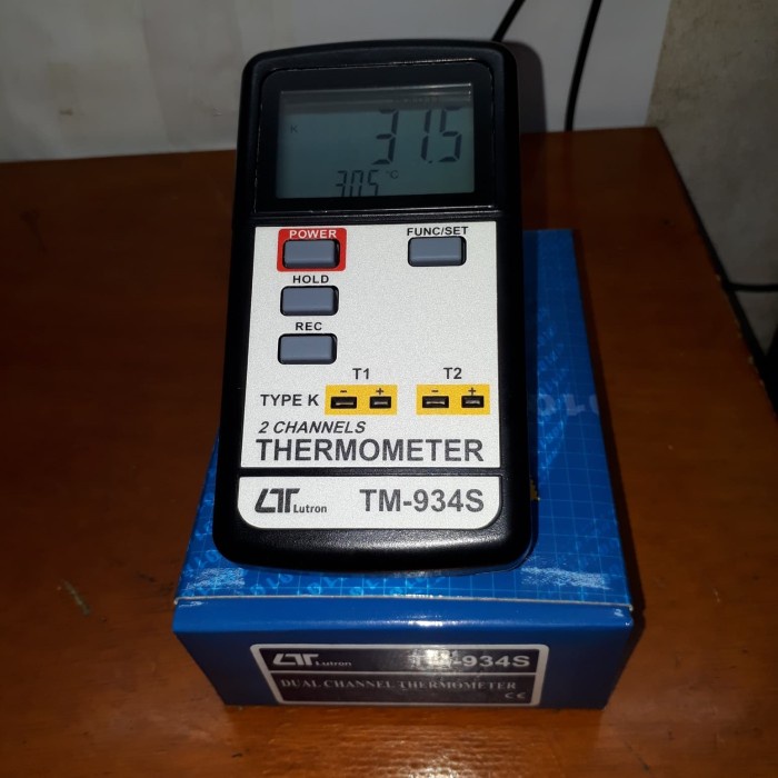 Jual Lutron TM-934S , 2 Channel Thermometer ( belum termasuk Temp Probe ...