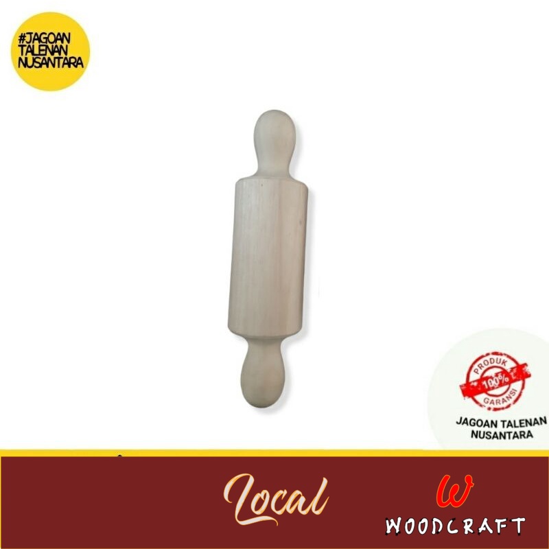 Jual Woodcraft Roll Kue Mini / Rolling Pin Mini / Roll Adonan Kayu ...