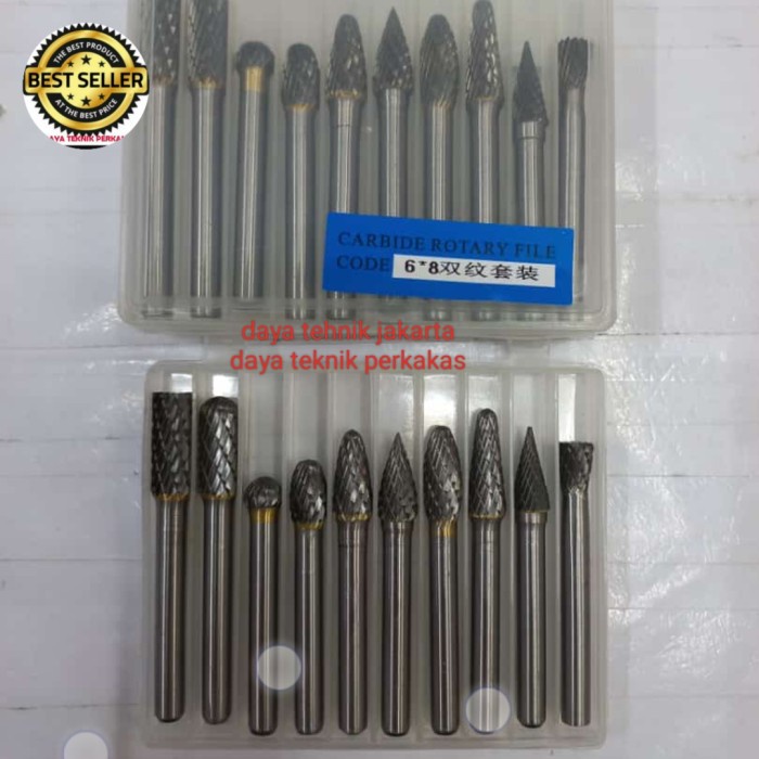 Jual mata tuner set 6x8 10pcs / mata borcun 10pc 6x8 rotary file 10pcs ...