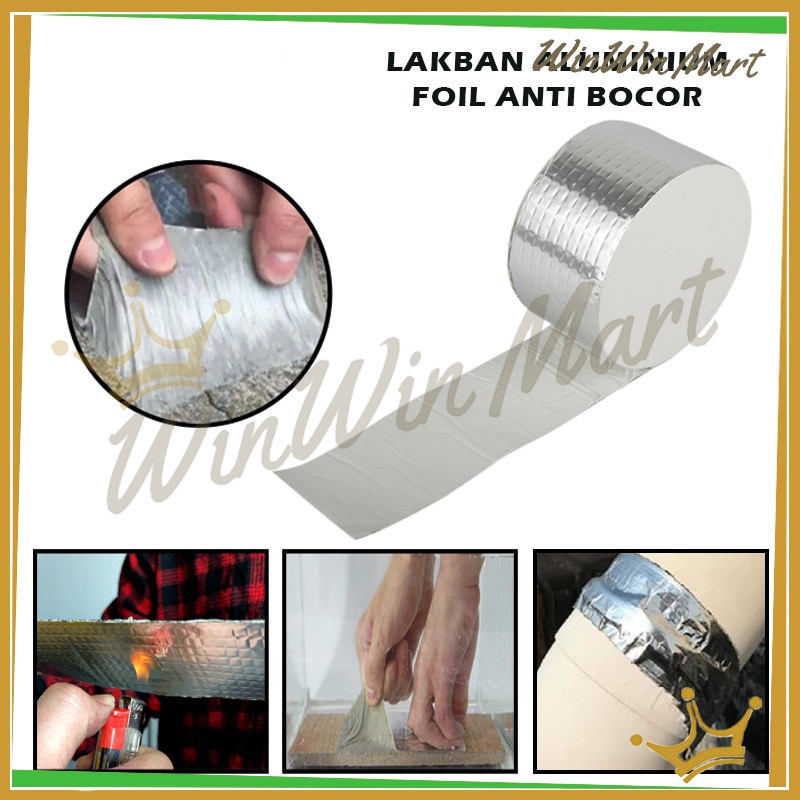Jual Tape Anti bocor Foil Butyl Aluminium 5CM*5M/ Aluminium Foil Duct Tape /Foil Tape Anti Bocor ...