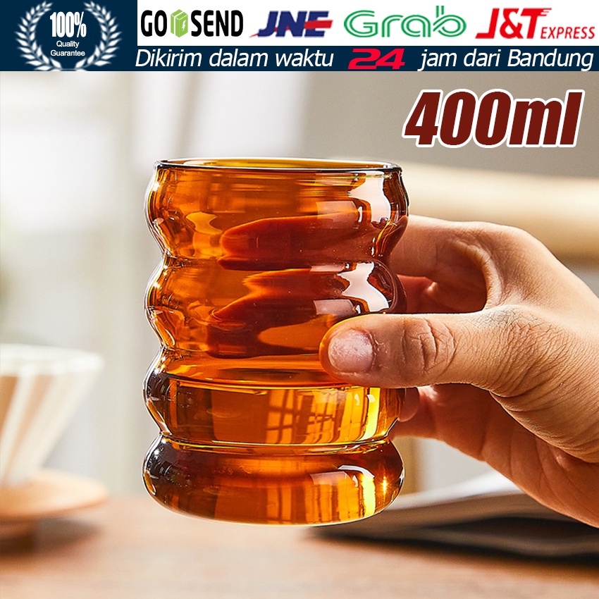 Jual Gelas Kaca Unik / Coffee Kopi / Spiral Bulat Gelas / Lucu Drinking ...