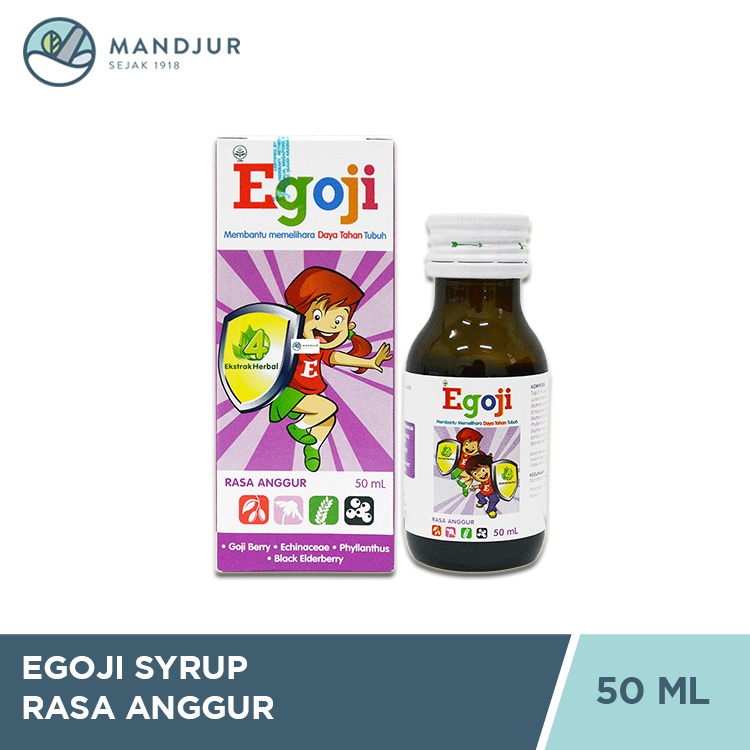 Jual Egoji Sirup Rasa Anggur 50 mL - Suplemen Daya Tahan Tubuh Anak ...