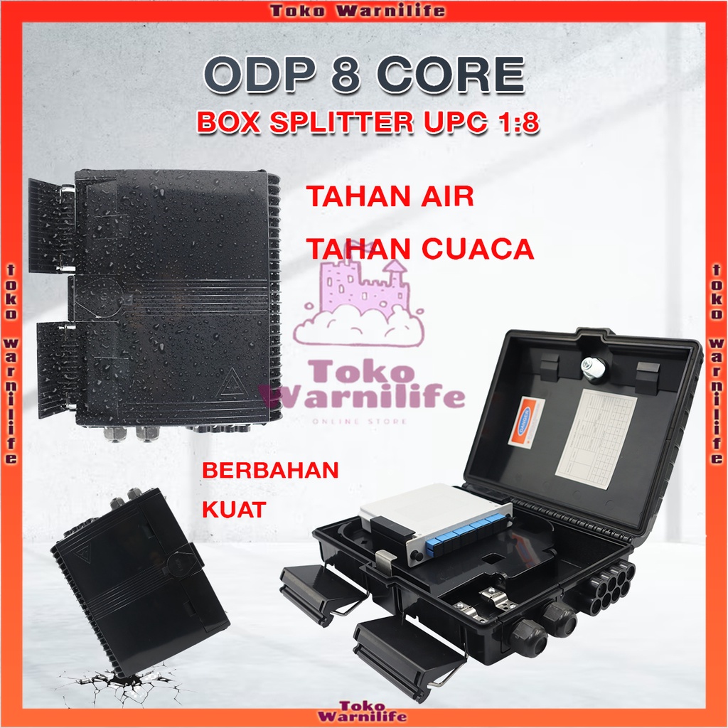 Jual Box ODP dengan Splitter 1/8 SC UPC Lengkap Dengan Double Lock ...
