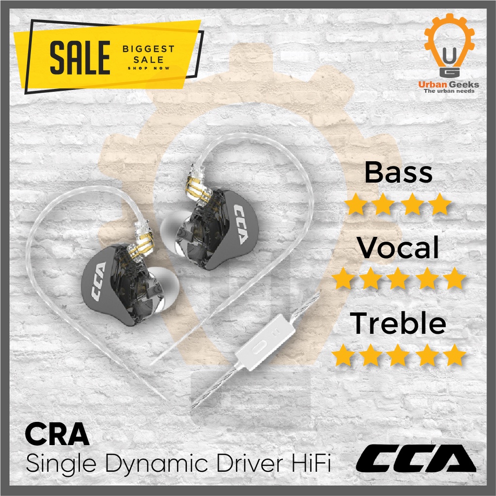 Jual Earphone CCA CRA with Mic In Ear Monitor HiFi Headset Noise ...