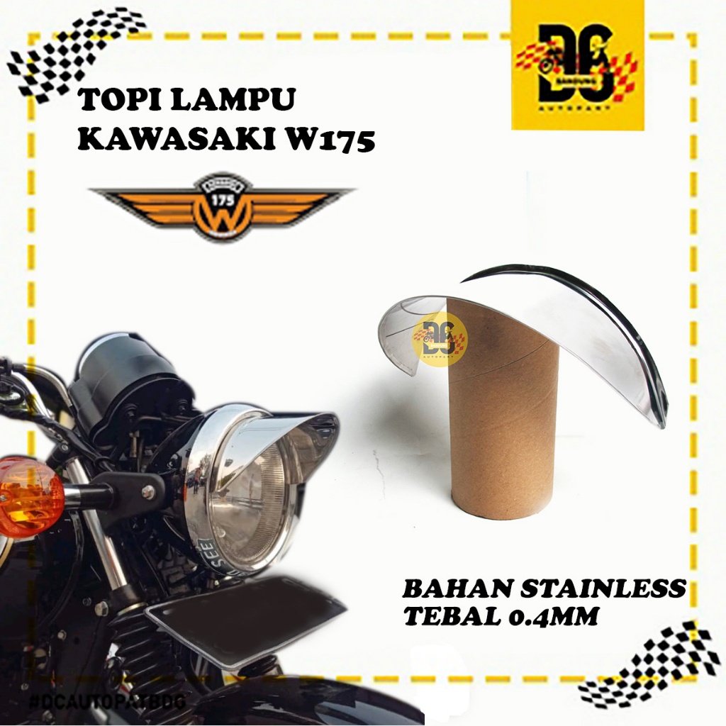 Jual TOPI LAMPU KAWASAKI W175 STAINLESS | Shopee Indonesia