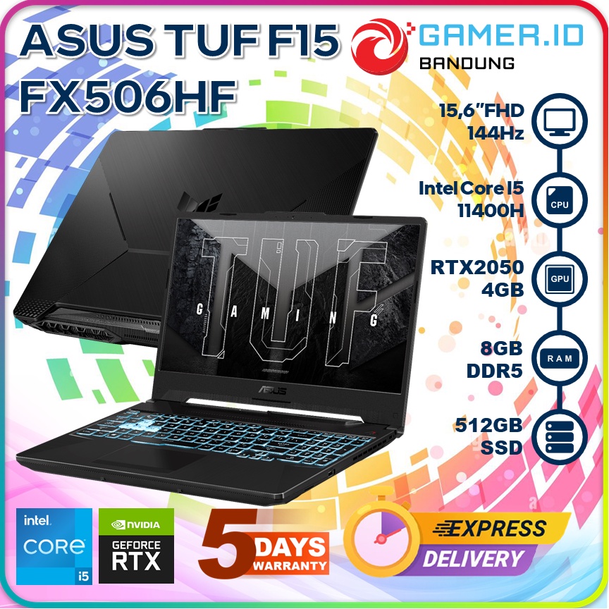 Jual ASUS TUF F15 FX506HF I5 11400H RTX2050 8GB 512GB 15.6FHD 144HZ RGB | Shopee Indonesia