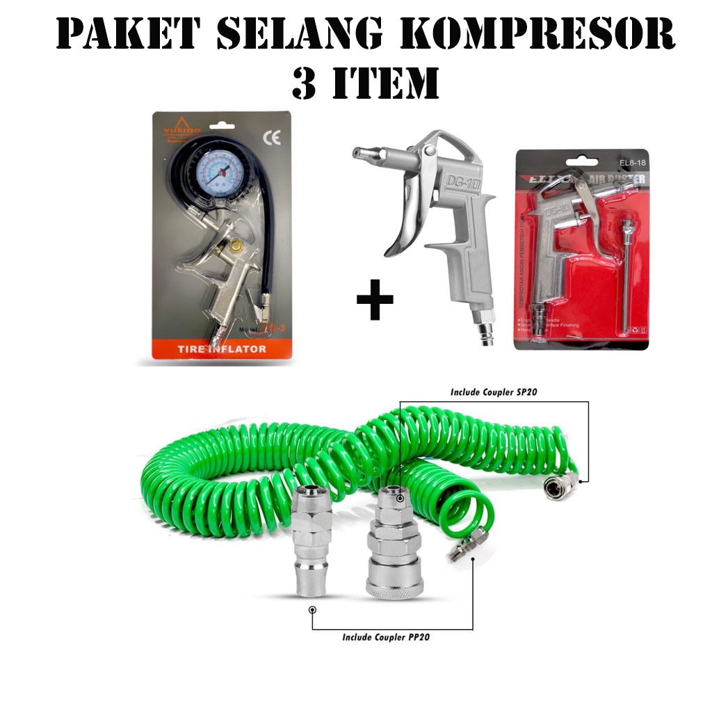 Jual PAKET KOMPRESOR 3IN1 !! YUKIDO Alat Pengisi Angin 3 In 1 Tire ...