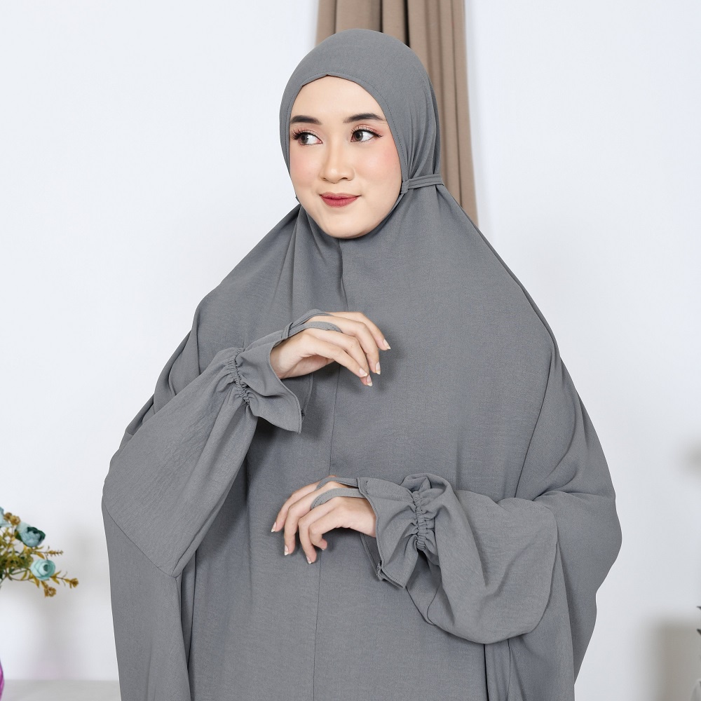 Jual Set Hijab dan Rok Yasmin Crinkle Airflow Syari (Bergo+Rok ...