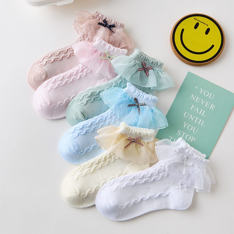 Jual Toko1234. Kaos Kaki Anak Perempuan Model PITA RANTAI LACE/ Kids ...