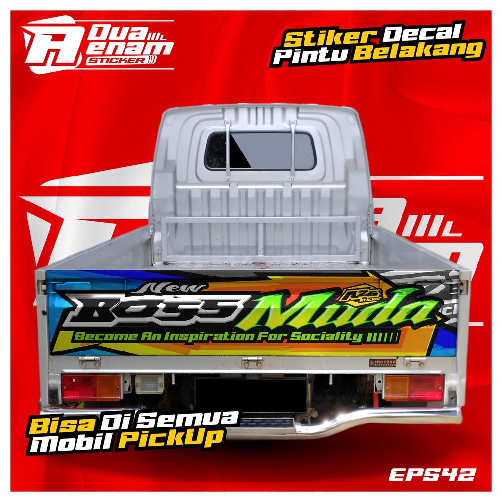 Jual Stiker Pintu Belakang Bak Pick Up BOS MUDA Bahan Premium Full ... Jual Stiker Pintu Belakang Bak Pick Up BOS MUDA Bahan Premium Full ...