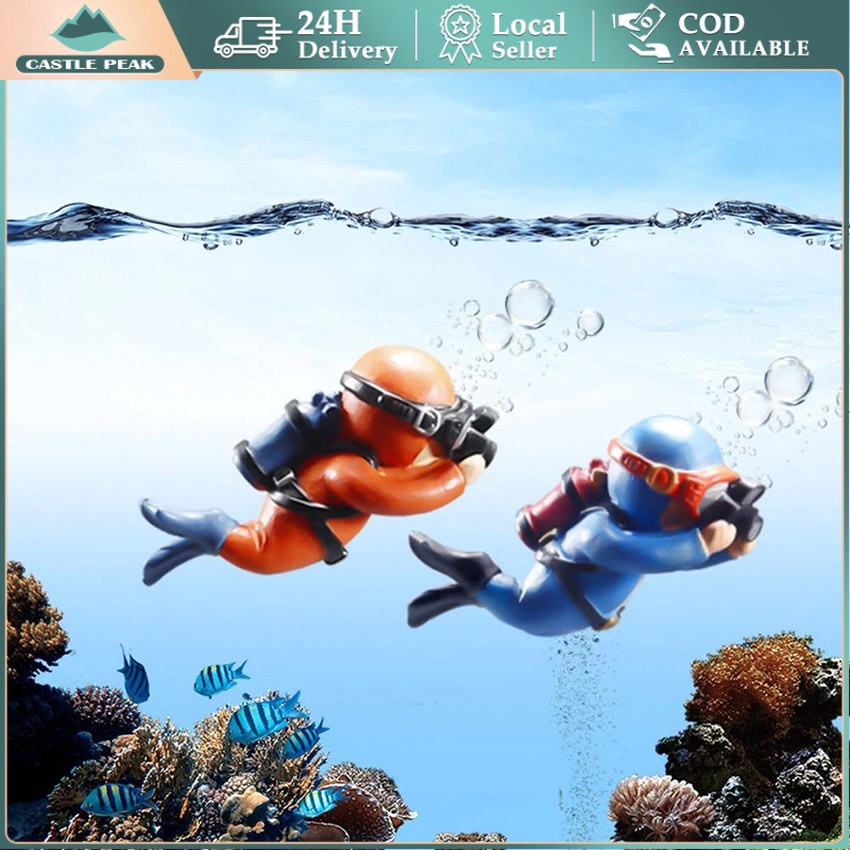 Jual Hiasan Diver Figur Aquarium Aquascape Tank Ikan Dekorasi Penyelam ...