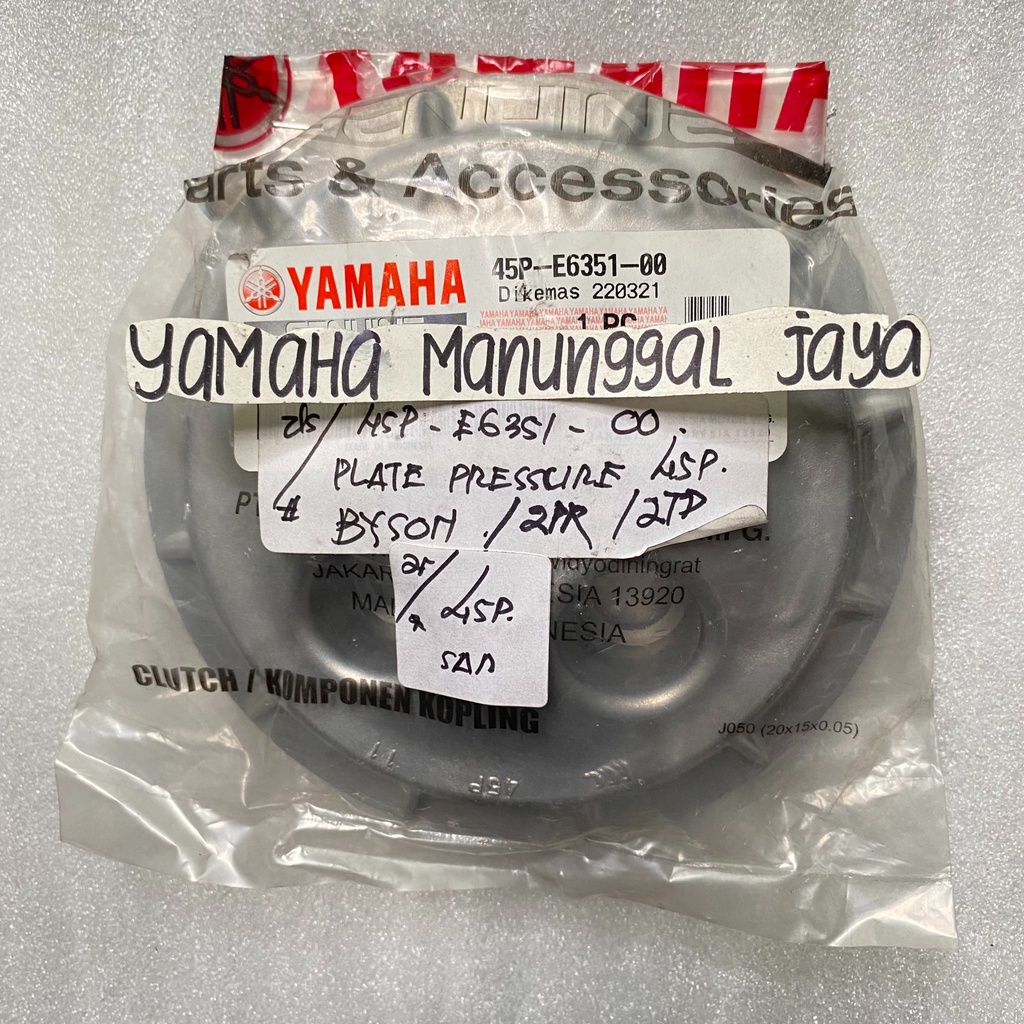 Jual YAMAHA ORIGINAL ASLI PLATE PRESSURE BYSON / NVA / R.15 / XABRE ...
