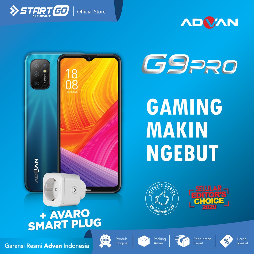 Jual Advan G9 Pro 6.6" 6GB 64GB Garansi Resmi + Avaro Smart Plug | Shopee Indonesia