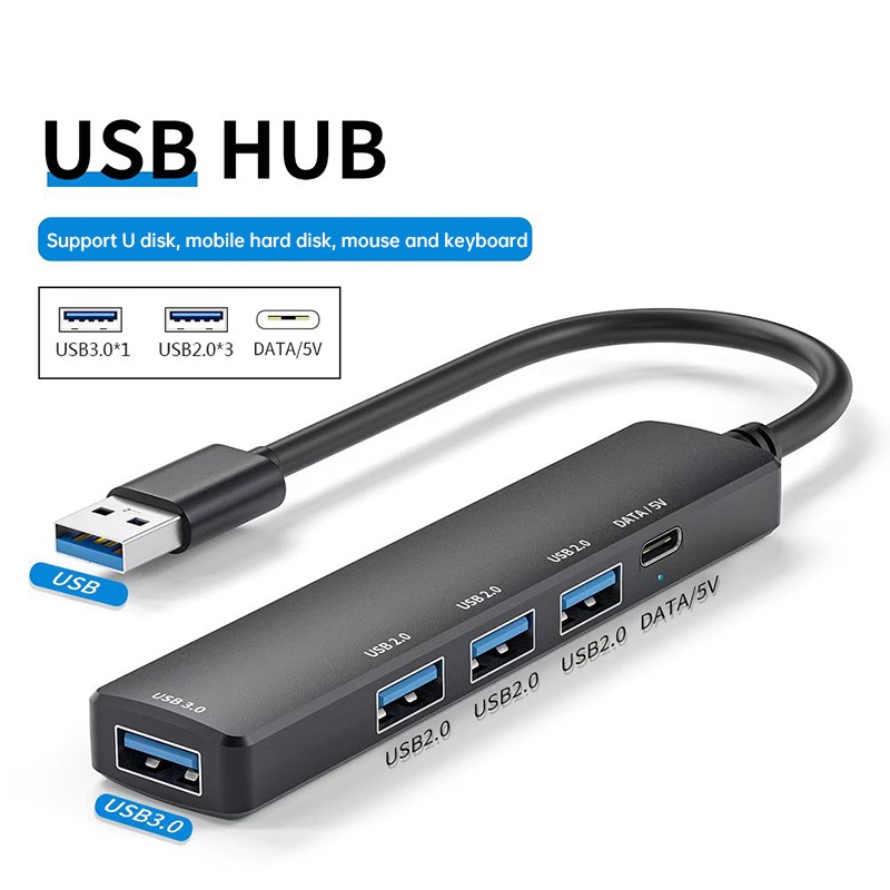Jual USB 3.0 Laptop Converter Kecepatan Tinggi USB Hub One Drag Four ...
