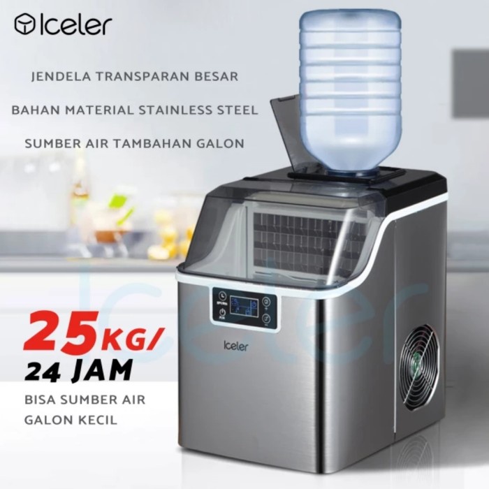 Jual Mesin Es Cube Iceler Pencetak Es Batu 25Kg/Day Rumah Cafe Kantor ...