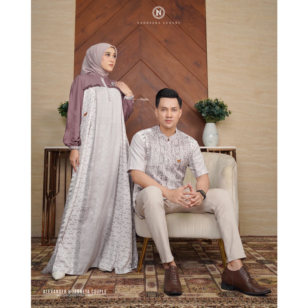 Jual Alexander & Janneta Couple set Purplis by Nadheera Luxury | Shopee ...
