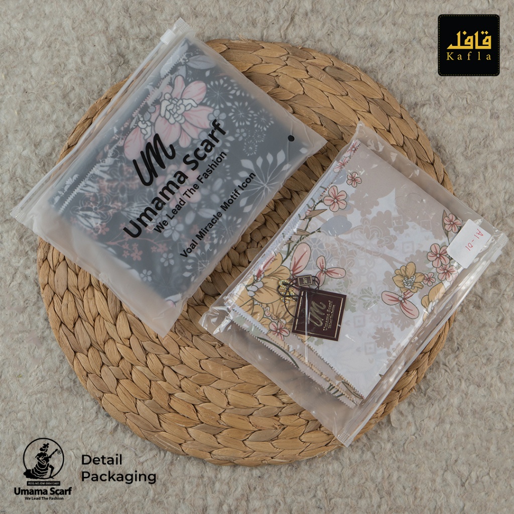 Jual Hijab Voal Miracle Motif Metal Logo Diamond/Pouch /Original By ...