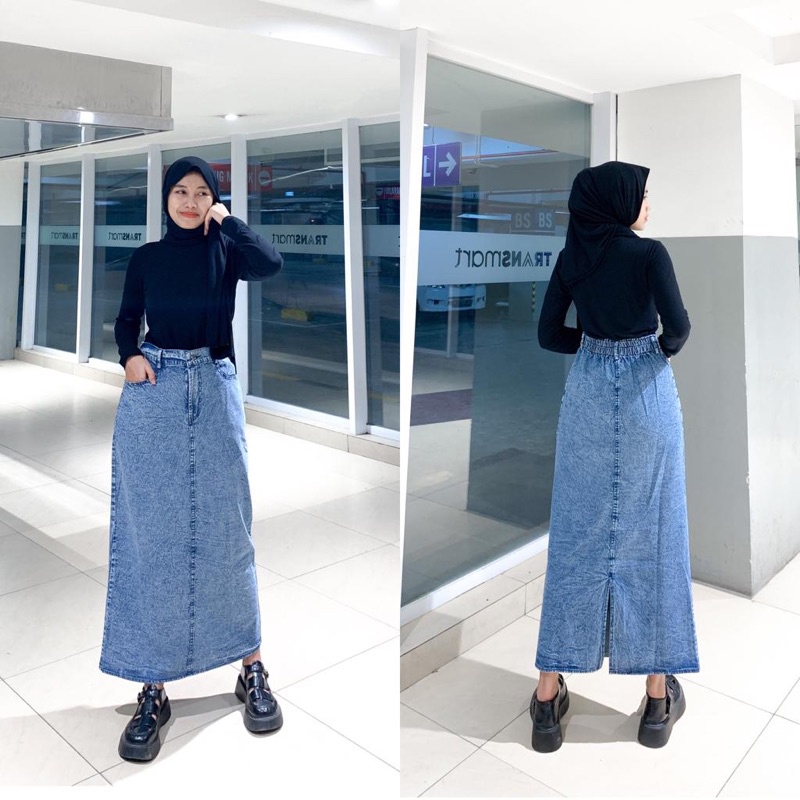 Jual WA 0512 Rok jeans panjang theana terbaru korean style standar ...