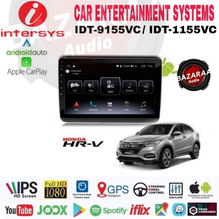 Jual Head Unit Android INTERSYS 9/10 Inch HRV 2015 - 2021 + Socket PNP ...