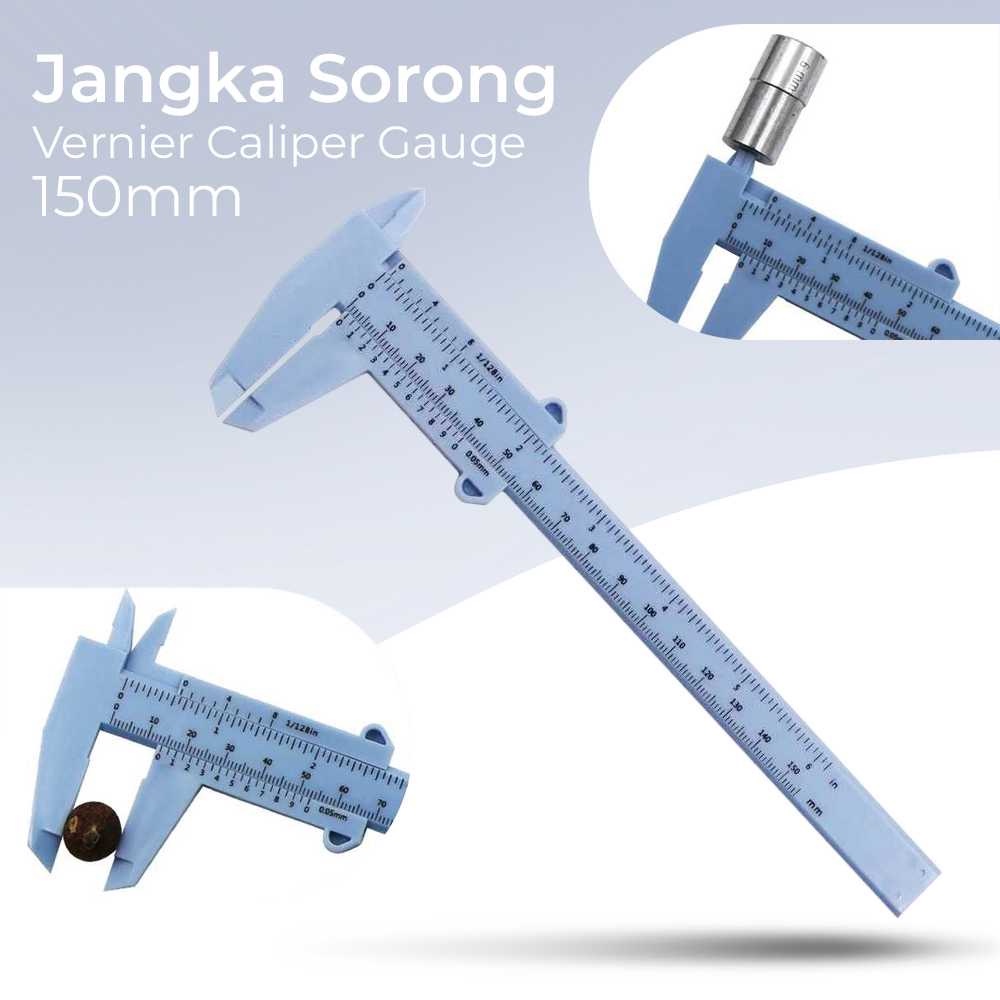 Jual Jangka Sorong Vernier Caliper Gauge Micrometer 150mm - ABS Plastik Mistar Pengukur ...