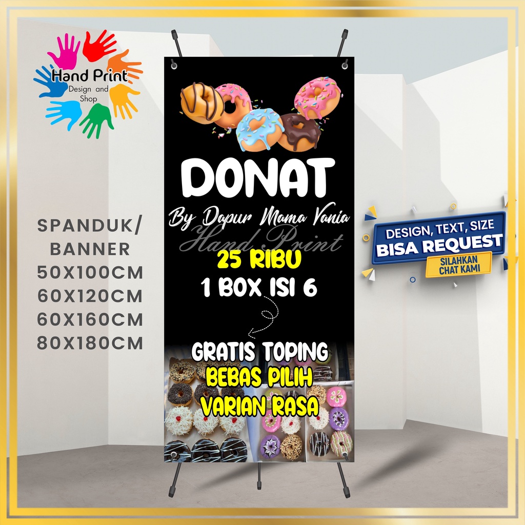 Jual Cetak SPANDUK / BANNER MMT Donat Jasuke Jagung Bakar Martabak ...