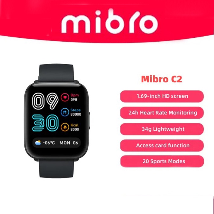 Jual Mibro C2 Smartwatch 1.69" HD 2ATM NFC Jam Tangan Smart Watch Mibro ...