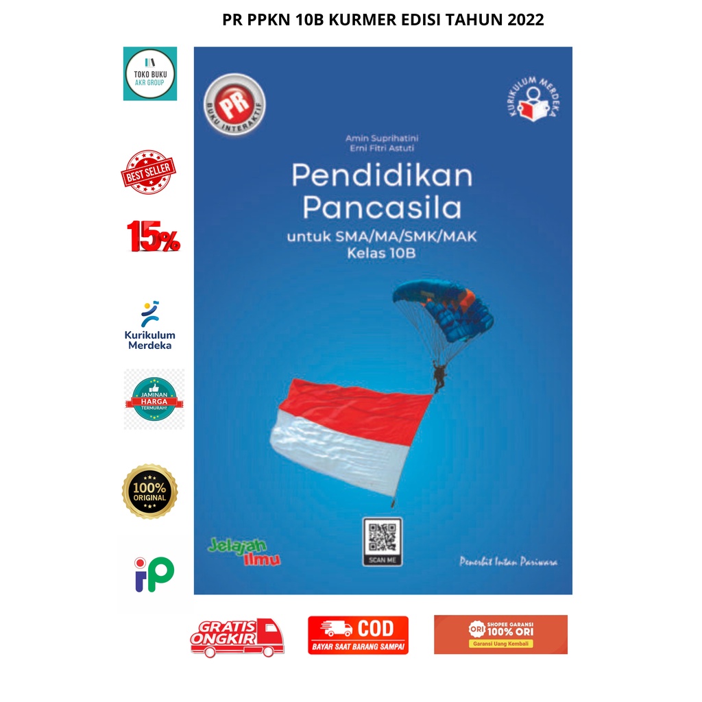 Jual Buku PR/LKS interaktif PPKN EDISI 2022 SMA Kelas 10 Semester 2 Kurikulum Merdeka Tahun 2022 ...