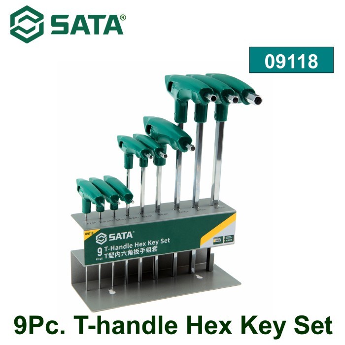 Jual Kunci Handle T Hex 09118 9Pc. T-handle Hex Key Set Sata Tools ...