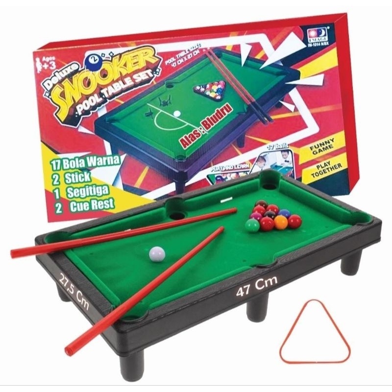Jual Mainan Billiard Jumbo Portabel Deluxe Snoker Pool Table Karpet ...