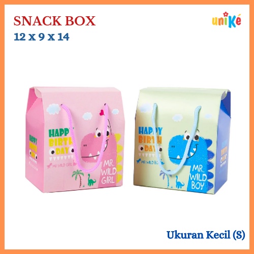 Jual Kotak SNACK BOX Ulang Tahun / Gable Box Tali Motif Bingkisan ...