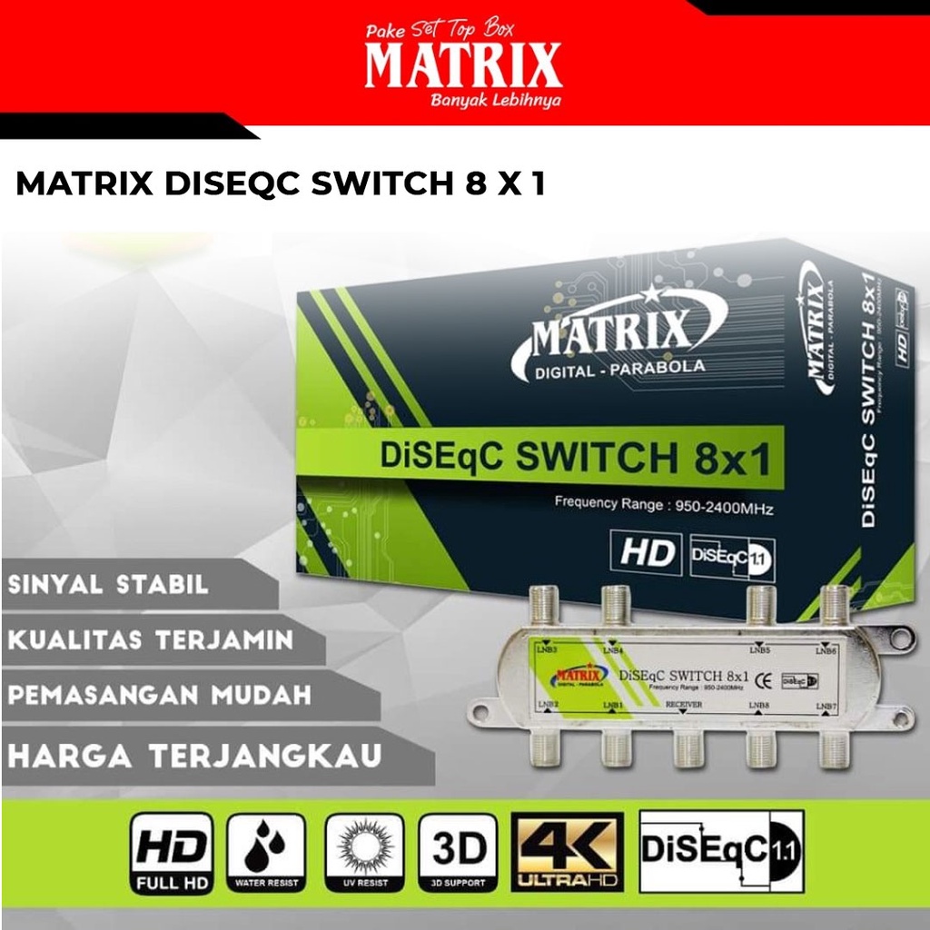 Jual DISEQC SWITCH 8X1 MATRIX | Shopee Indonesia