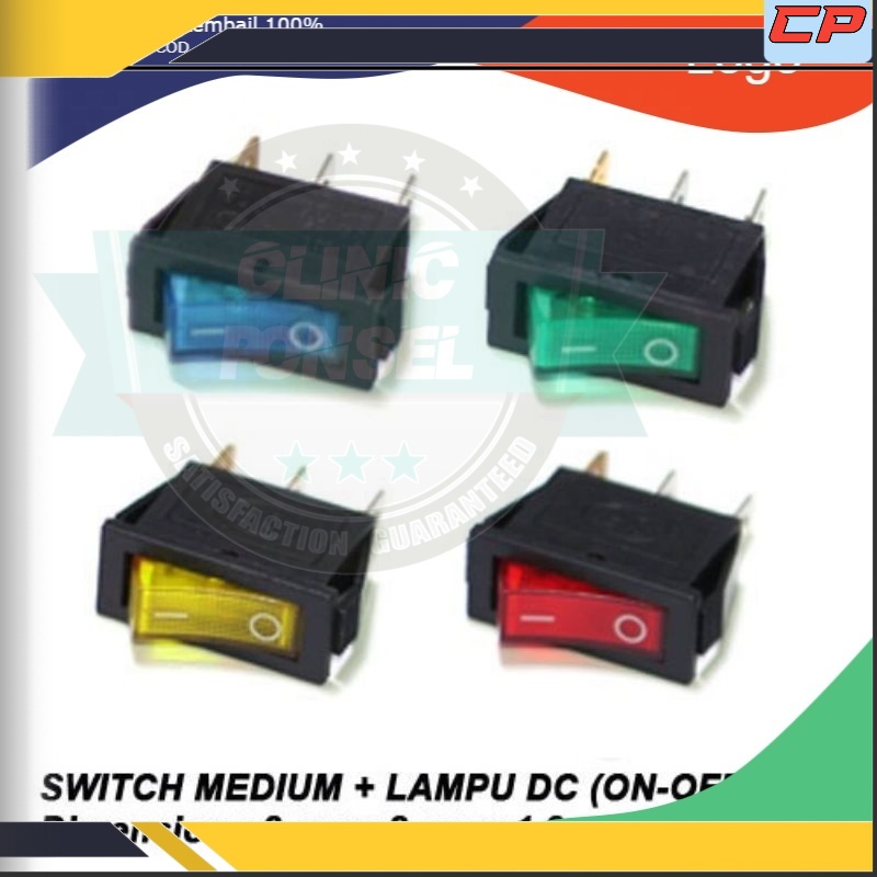 Jual Saklar Switch Medium (ON-OFF) + Lampu DC | Shopee Indonesia
