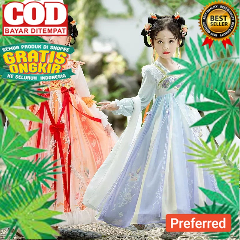 Jual 23-05802 Baju imlek cheongsam / hanfu. Girl's Ancient Beaded ...