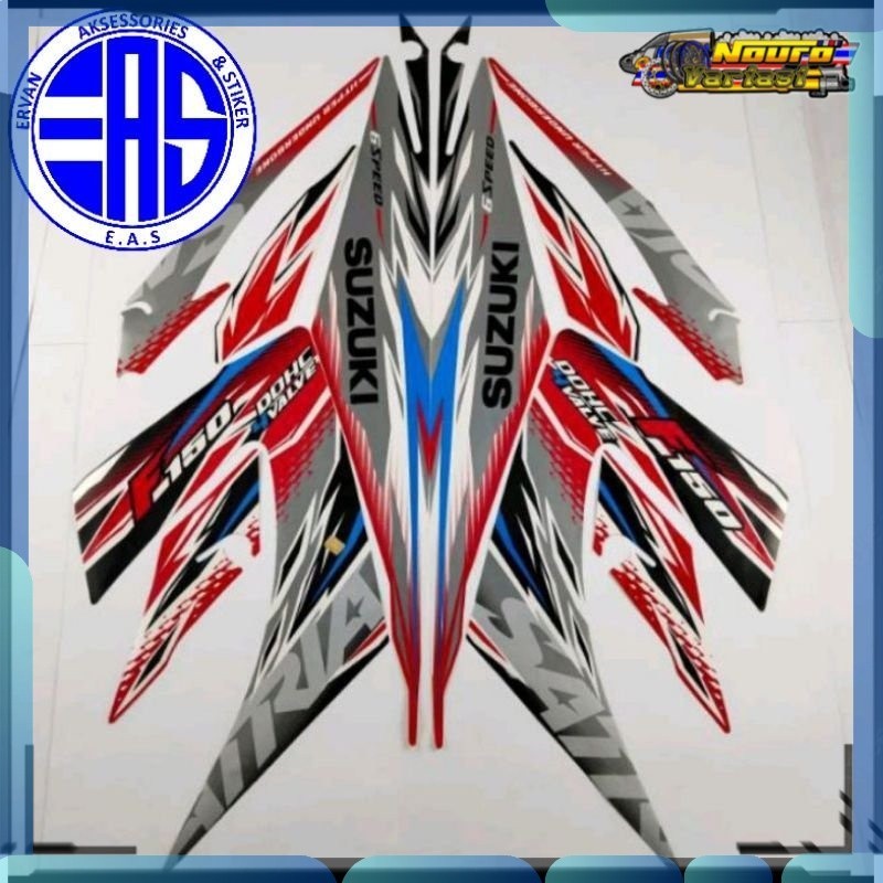 Jual Stiker striping stiker motor suzuki satria fu f 150 2013 merah ...