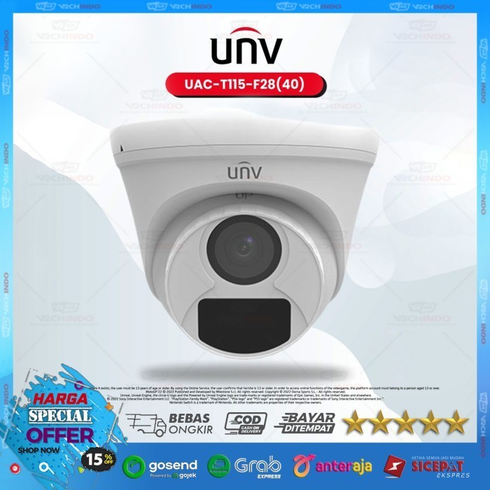 Jual CCTV UNIVIEW 5MP - UAC-T115-F28(40) | Fixed IR Turret Analog Camera !! | Shopee Indonesia