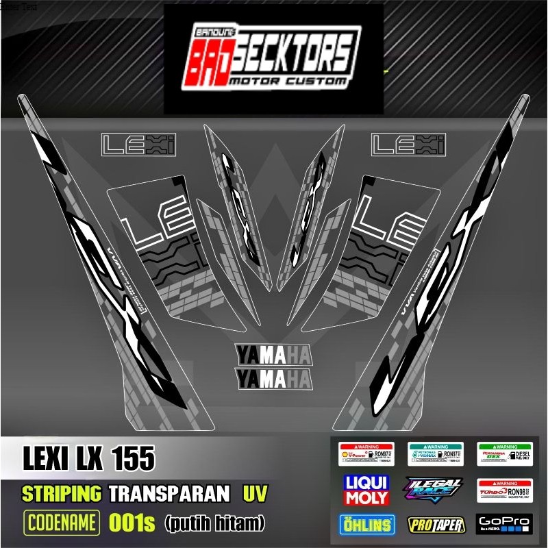 Jual Decal Sticker Striping Variasi Transparan Uv LEXI LX 155 All New ...