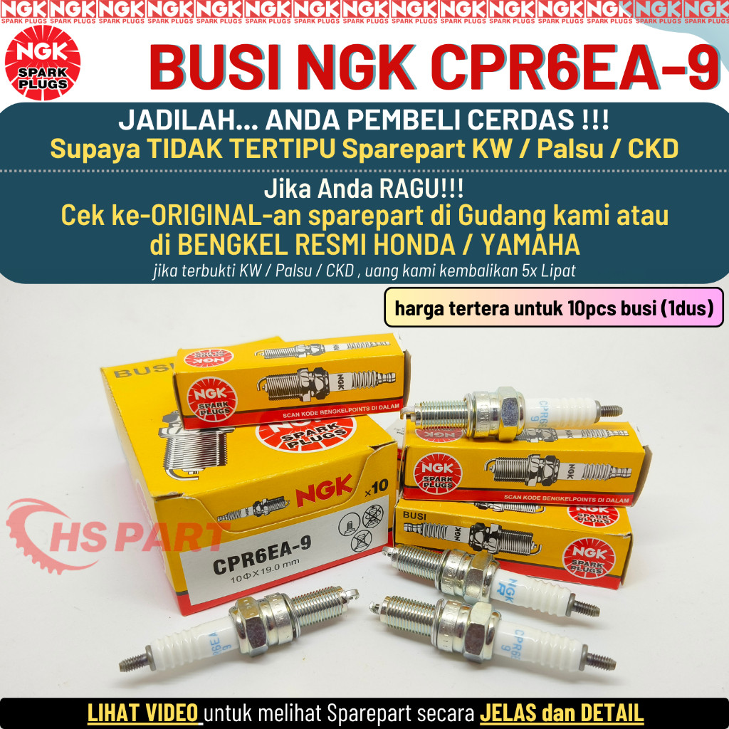 Jual Busi NGK CPR6EA9 Original Karisma SupraX125 Blade Beat Fi Esp ...