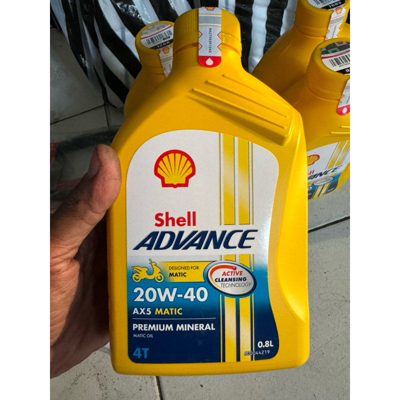 Jual Oli shell advance AX5 08L Matic 20W-40 Original shell | Shopee ...